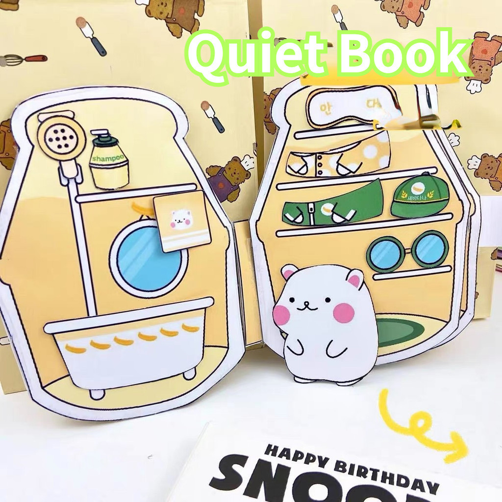 Cute Hamster Penguin Quiet Book Sanrio Ambulae Handmade Paper Doll ...