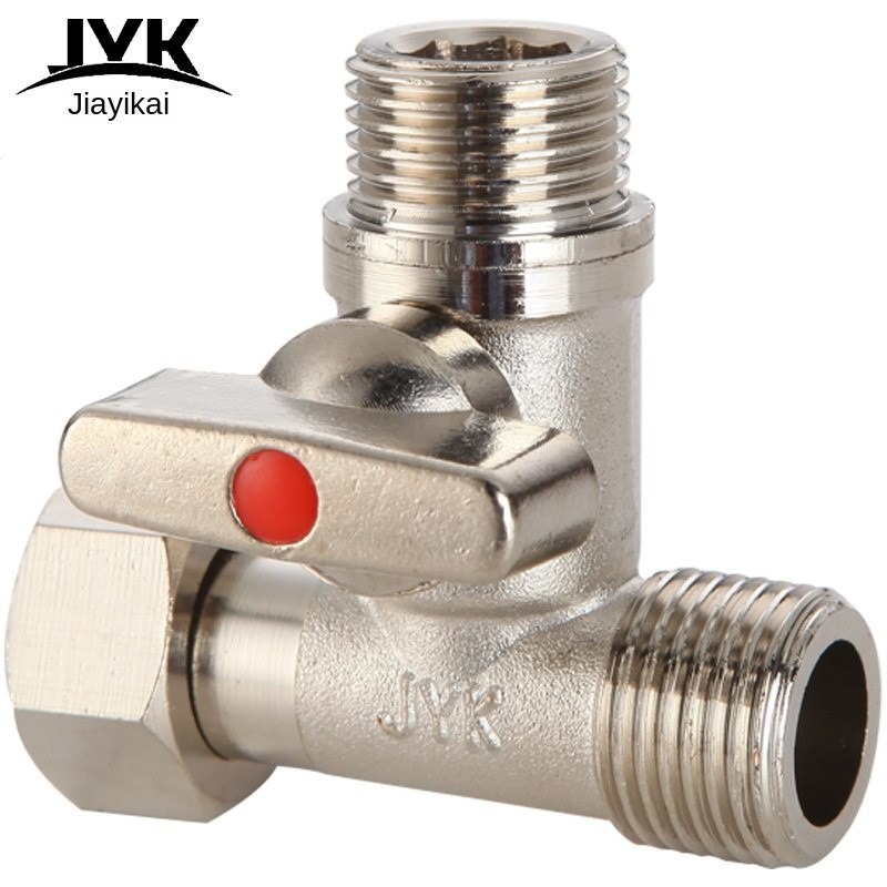 JYK Copper Ball Valve Tee Angle Valve with Union One-Point Two-Way ...