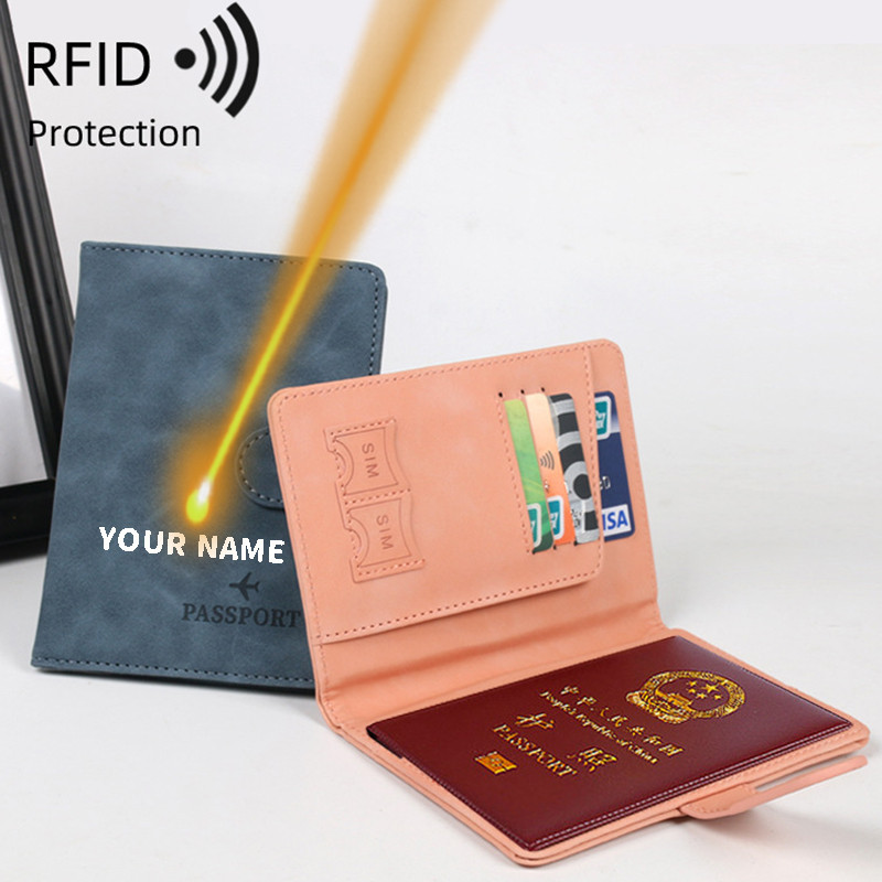 CEXIKA Personalized RFID Passport Covers Holder Document Organizer Case ...