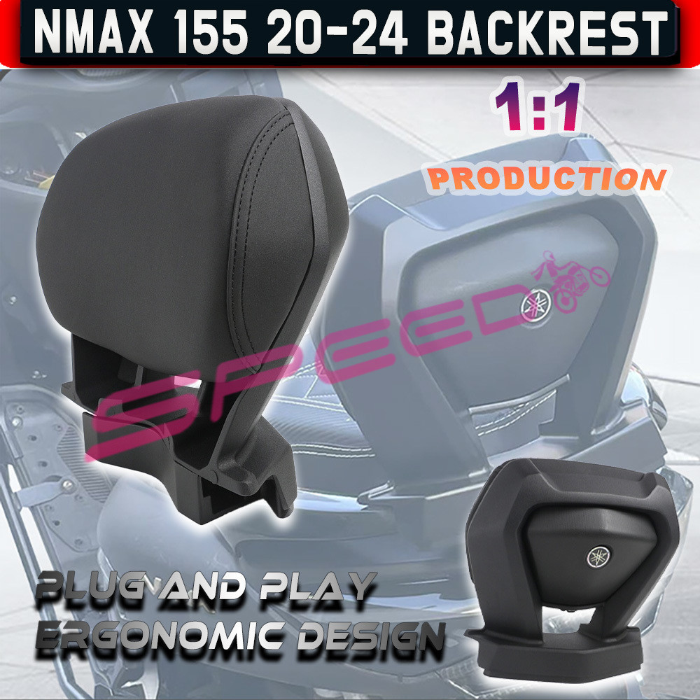 2020-2024 NMAX155 Backrest Rear Seat Alloy Backrest With LOGO plug and ...