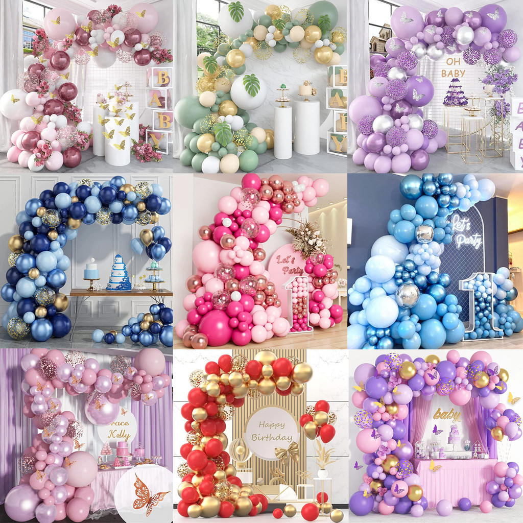 Balloon Garland Set Latex Confetti Balloon Arch Decoration Birthday ...