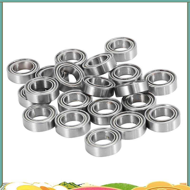 20Pcs MR106-ZZ Bearing 6 x 10 x 3mm Metal Shielded Ball Bearing Pre ...
