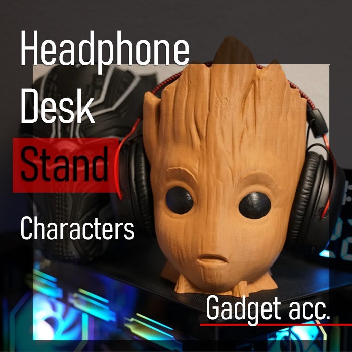 GANTUNGAN Headphone STAND Movie Character Bracket Mount Holder Desk ...