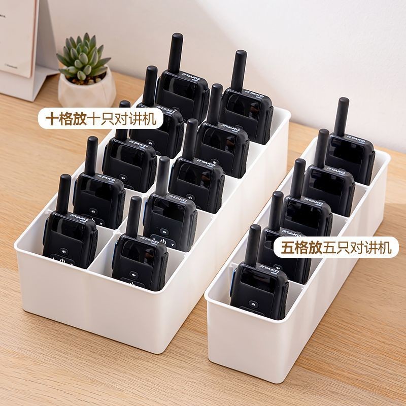 Walkie-talkie-talkie Storage Box Desktop Management Box Multi-Grid ...