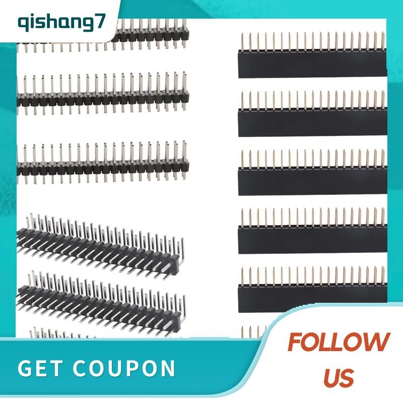 qishang7 12PCS 40 Pin GPIO Header Kit 20X2 Pins Right Angle GPIO Header ...