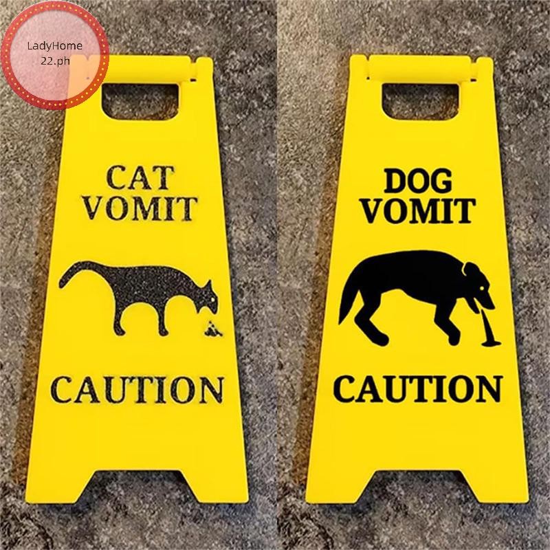 LadyHome22 1 Piece Cat And Dog Vomit Sign Funny Warning Sign Decoration ...
