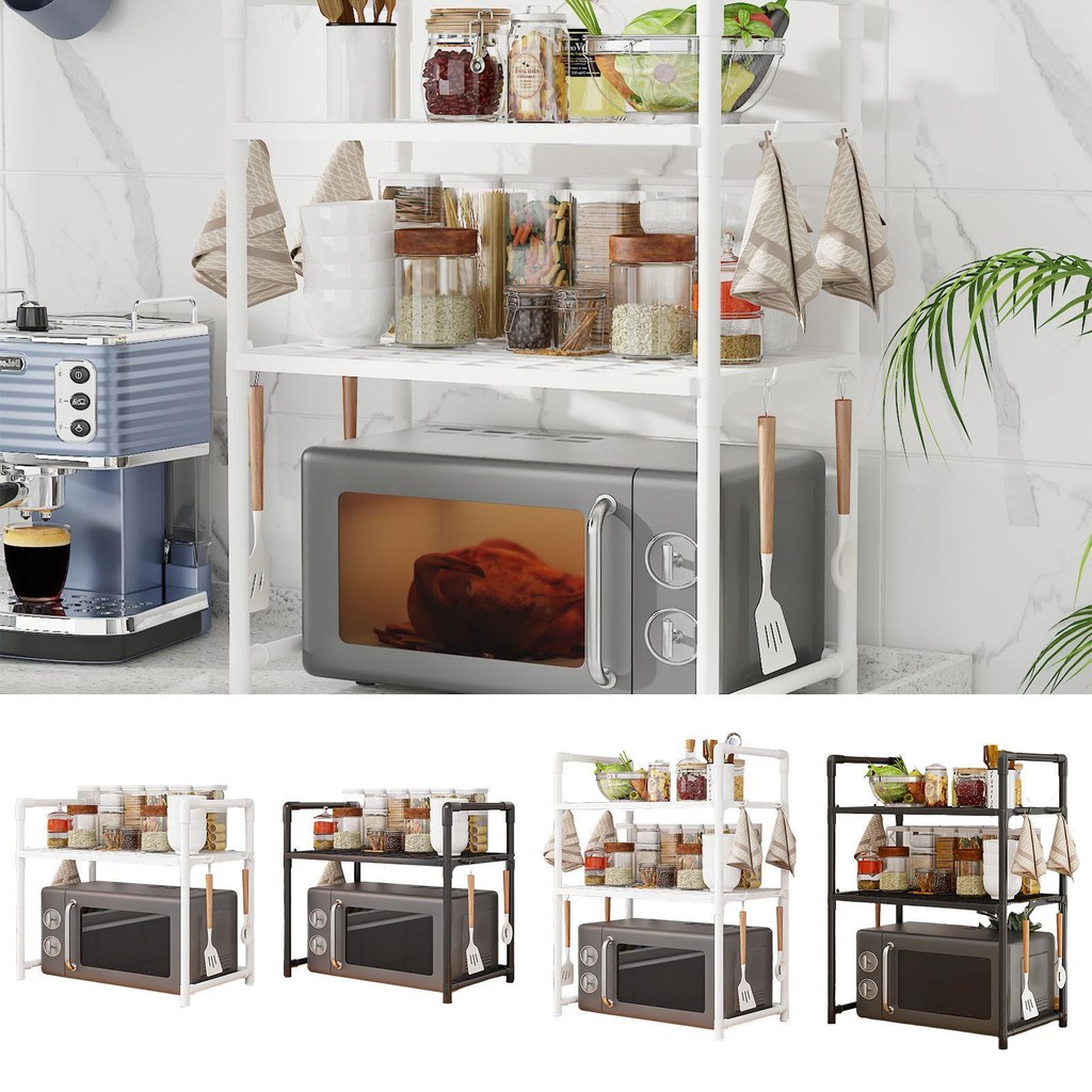 Microwave Stand Countertop Bakers Racks For Kitchens Heavy Duty ...