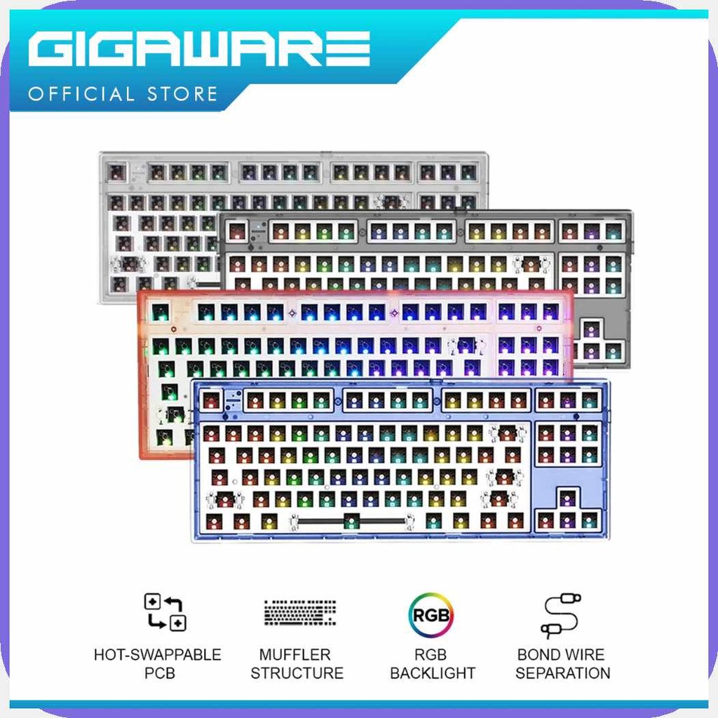 Gigaware!ASMK870>p;DIY@wX+87 X+h+iV+Tx+ih+Keys Hot-swappable 80% ...