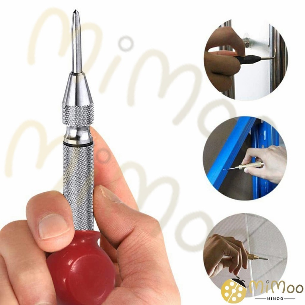 Automatic Center Punch Adjustable Spring-Loaded Tool Anti-Slip Knurled ...
