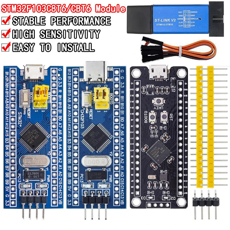 STM32F103C8T6 CH32F103C8T6 ARM STM32 Minimum System Development Board STM32F401 STM32F411 + ST ...