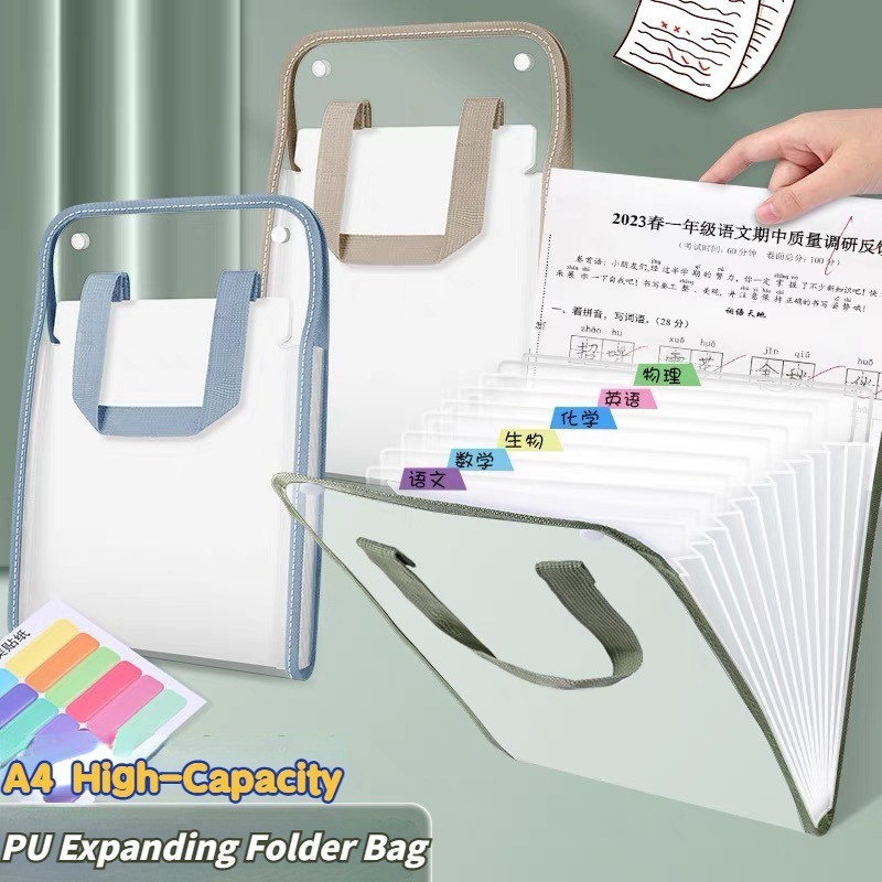 PVC Expanding File Folder Envelope Organizer with handle Document ...
