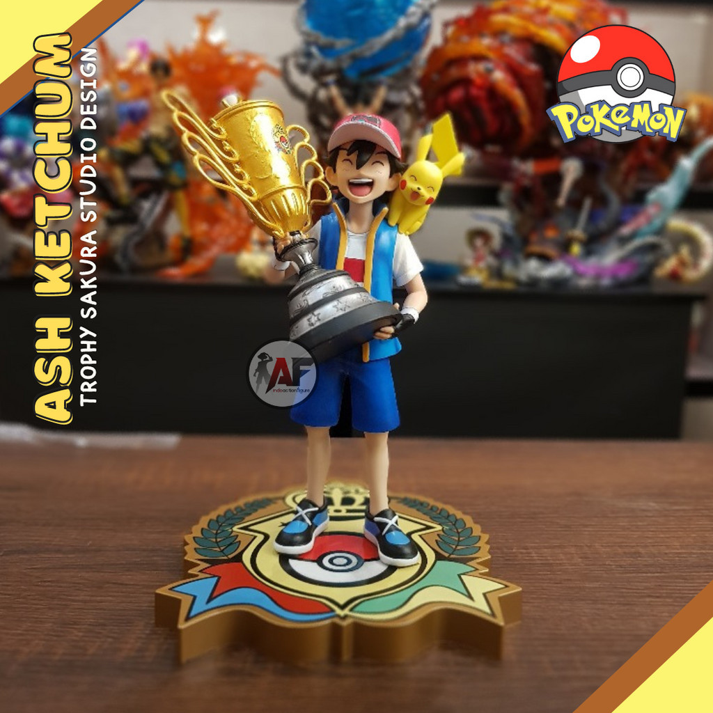 Pokemon Statue Ash Ketchum Trophy Sakura Studio Recast Design | Shopee ...
