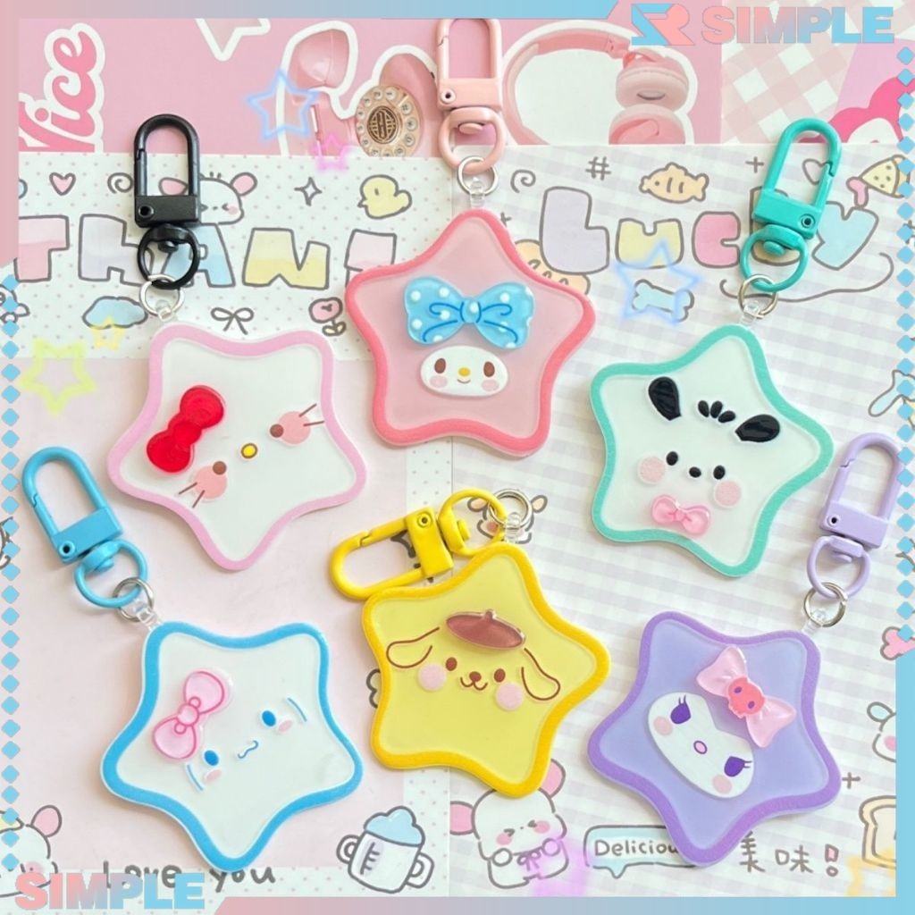 Cute Sanrio Cartoon Keychain Kuromi Cinnamoroll My Melody Keychain ...