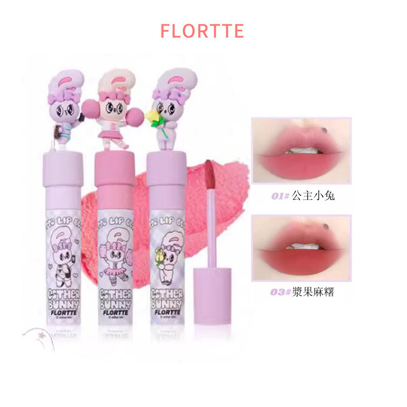 Flortte FLORTTE BUNNY Co-Branded Cream Lip Cream Velvet Lip Glaze ...