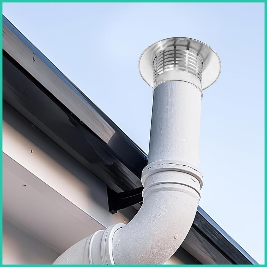 Chimney Caps Stainless Steel HVAC Vent Cap Air Exhaust Duct Cap Home Supplies For Roof Rain And ...