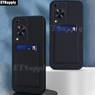 For Huawei Nova Y72 Phone Case Card Slot Lens Cover Soft Silicone ...