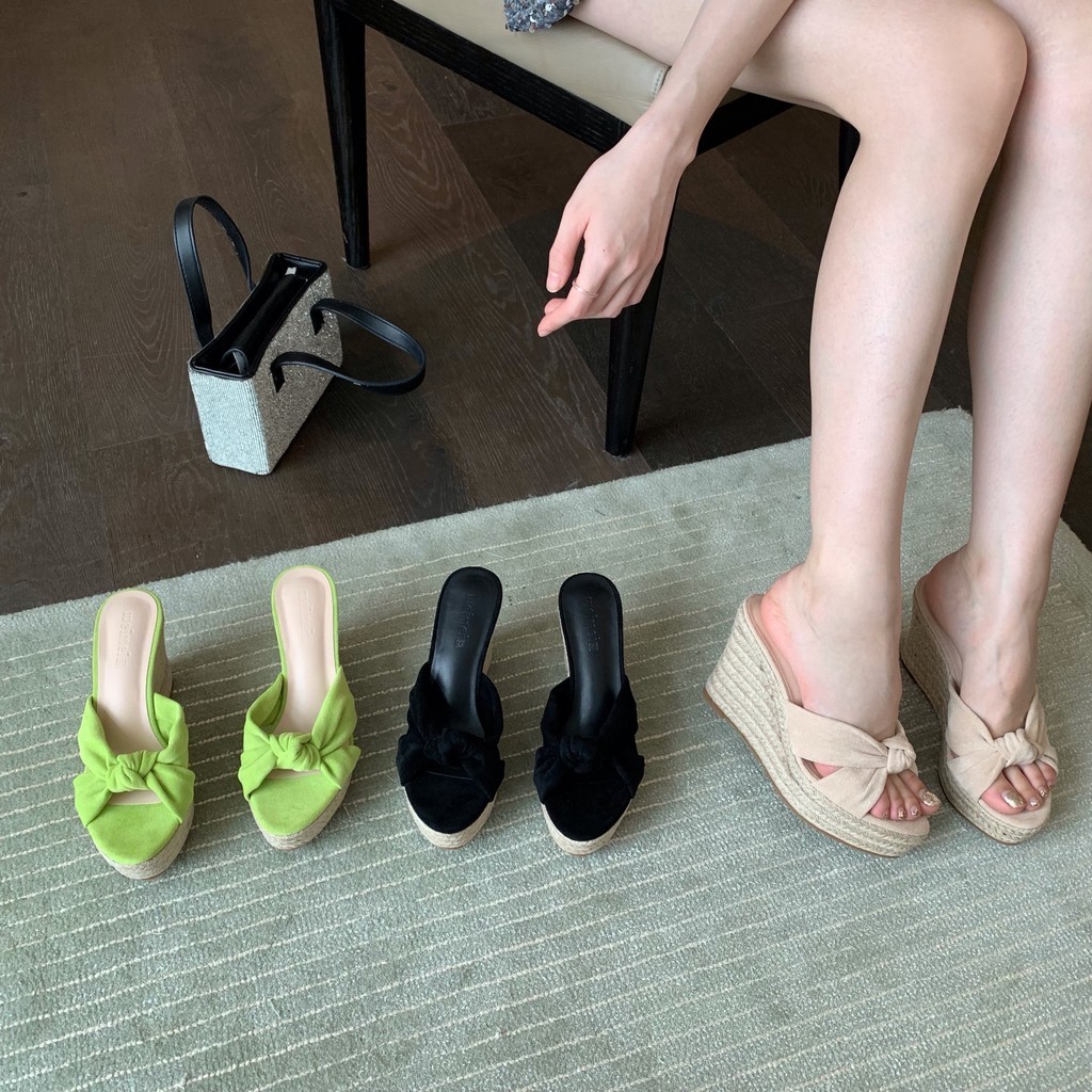 New Wedge Heels Women Platform Height Increasing Wedge Shoes | Shopee ...