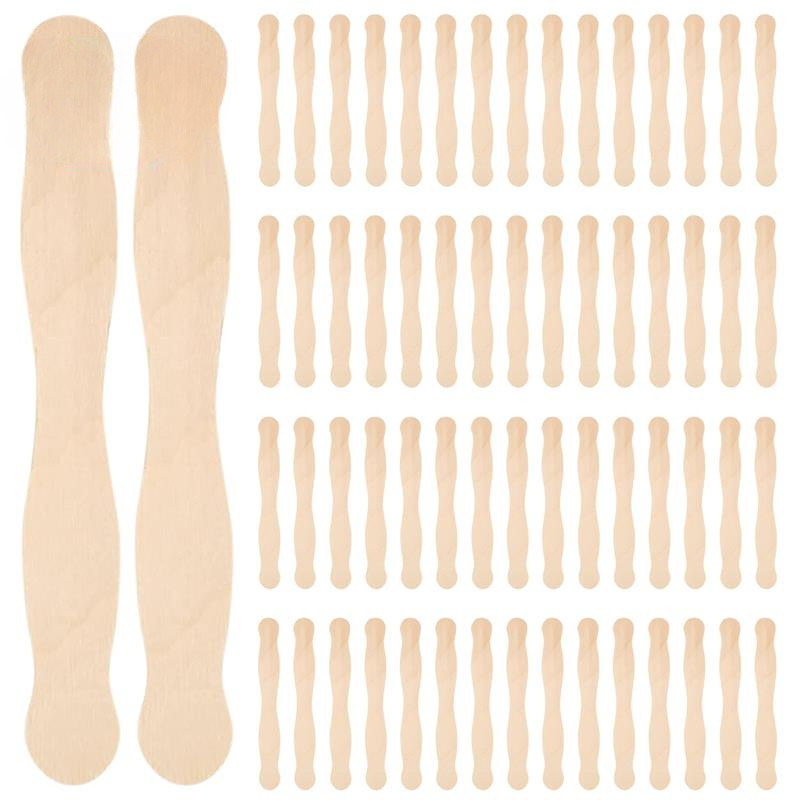 100pcs 8inch Craft Popsicle Sticks Wave Wood Ice Cream Stick for DIY ...
