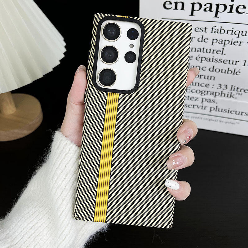 Luxury Carbon Fiber Pattern Built-In Magnetic Suction Shockproof Phone Case For Samsung S24 S23 ...