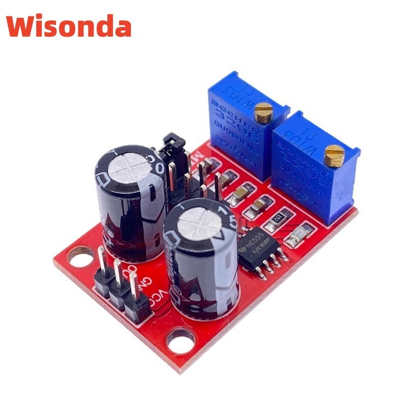NE555 Pulse Frequency Duty Cycle Adjustable Module 10kHz -200kHz Square Wave Signal Generator ...