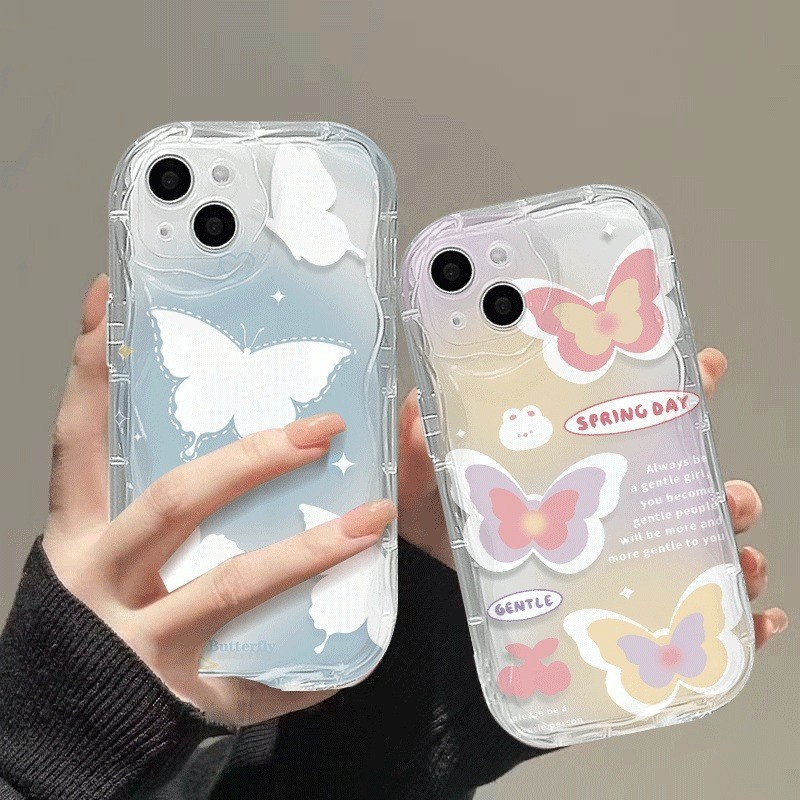 Butterfly phone case ay angkop para sa OPPO A16 A76/A96 A17 A16k A53 ...