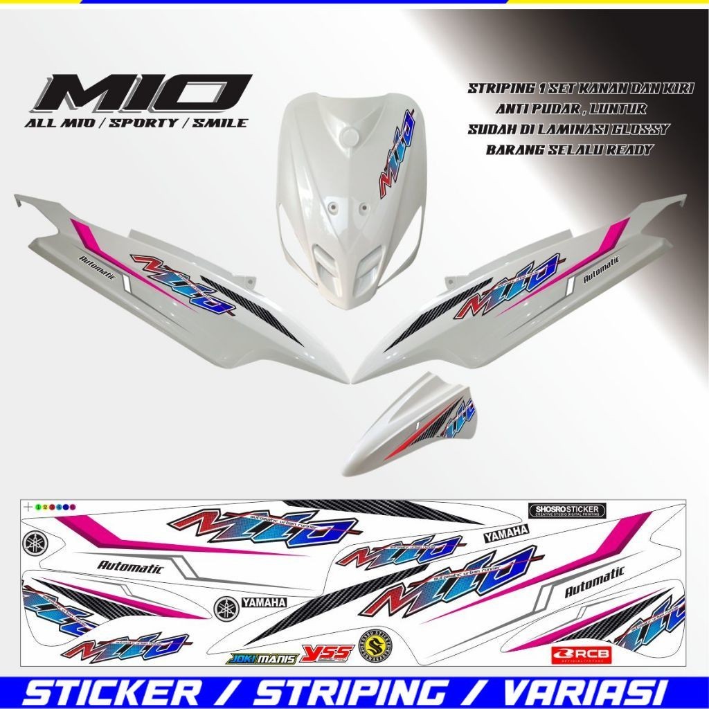 Yamaha ALL MIO OLD MIO Motorcycle STRIPING Sticker SM,LE/MIO SPORTY ...