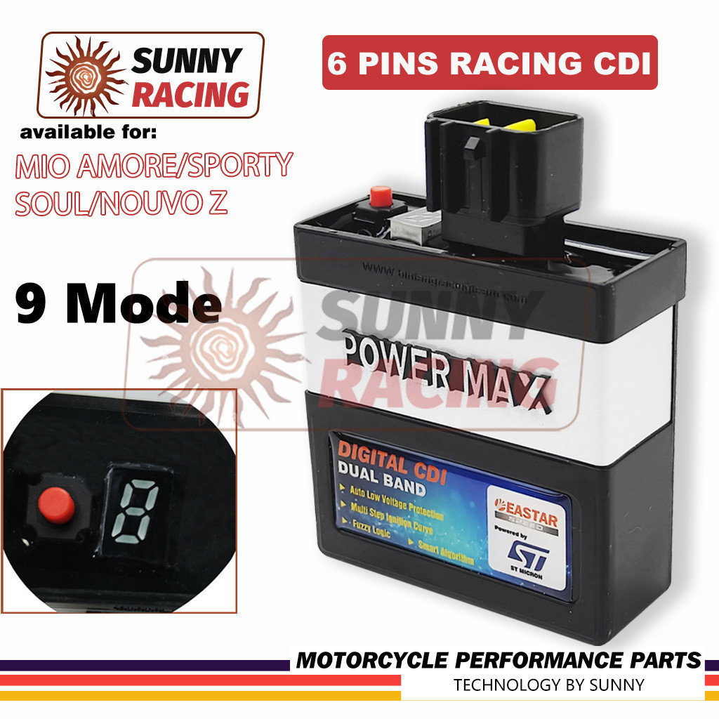 6 PINS MIO Racing CDI for MIO SOUL/NOUVO Z Need Convertion 9 Mode #NOT ...