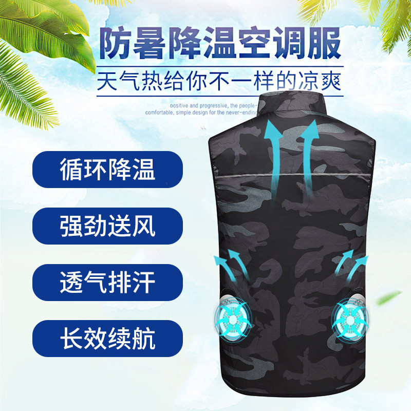 Summer Cooling Air Conditioning Clothing Vest Men Women Style Clothes ...