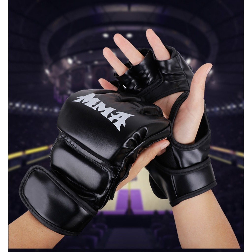 Soulase Boxing gloves half-finger MMA gloves UFC Sanda thickened adult ...
