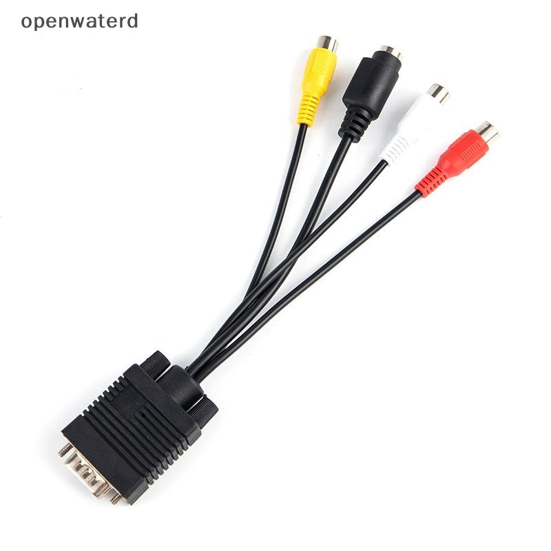 [OP] 3RCA Converter Cable New VGA to Video TV Out S-Video AV Adapter ...