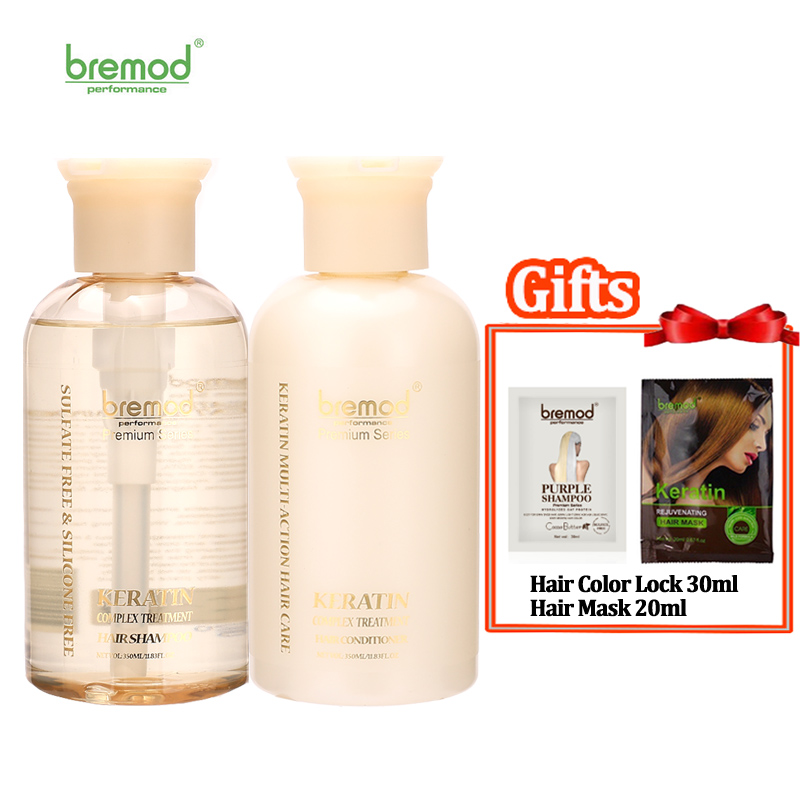Bremod Premium Series Shampoo Conditioner 350ML Keratin Treatment Perm ...
