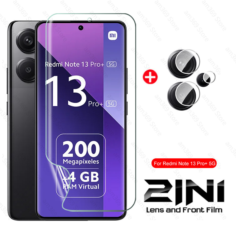 2in1 Hydrogel Film Not Glass For Xiaomi Redmi Note 13 Pro+ 5G Camera ...