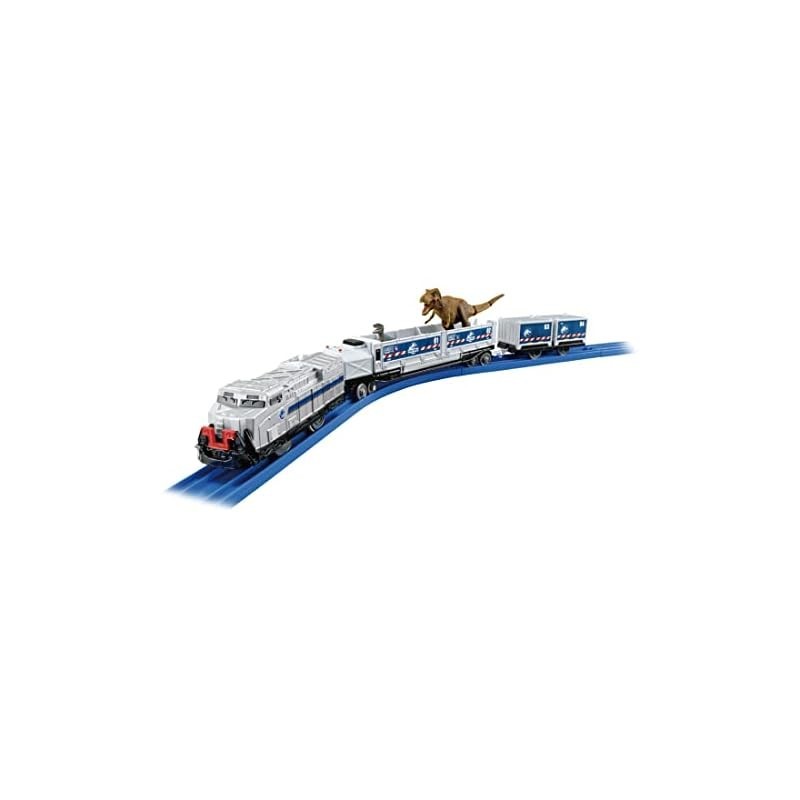 TOMY "PLARAIL Jurassic World Dinosaur Delivery Train" Train Train Toy 3 ...