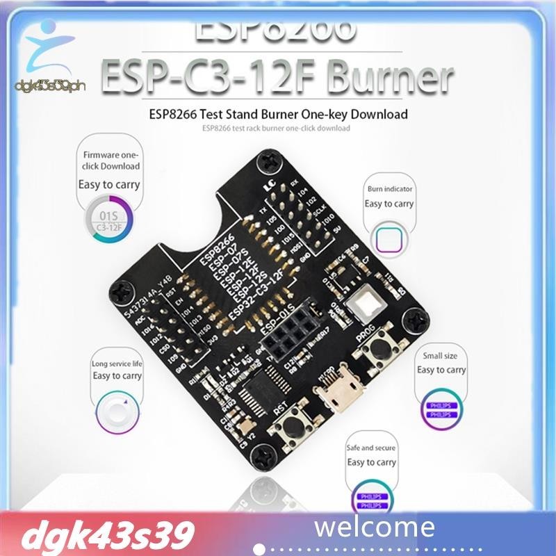 [pretty] 1 Pcs Esp8266 Test Rack Module Programmer Black Pcb Support