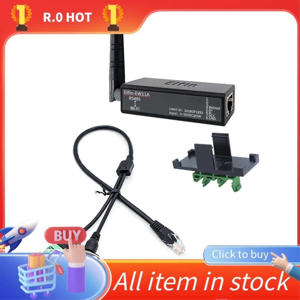Serial Port RS485 to WiFi Device Server Module Converter Elfin-EW11A-0 Modbus Protocol Data ...