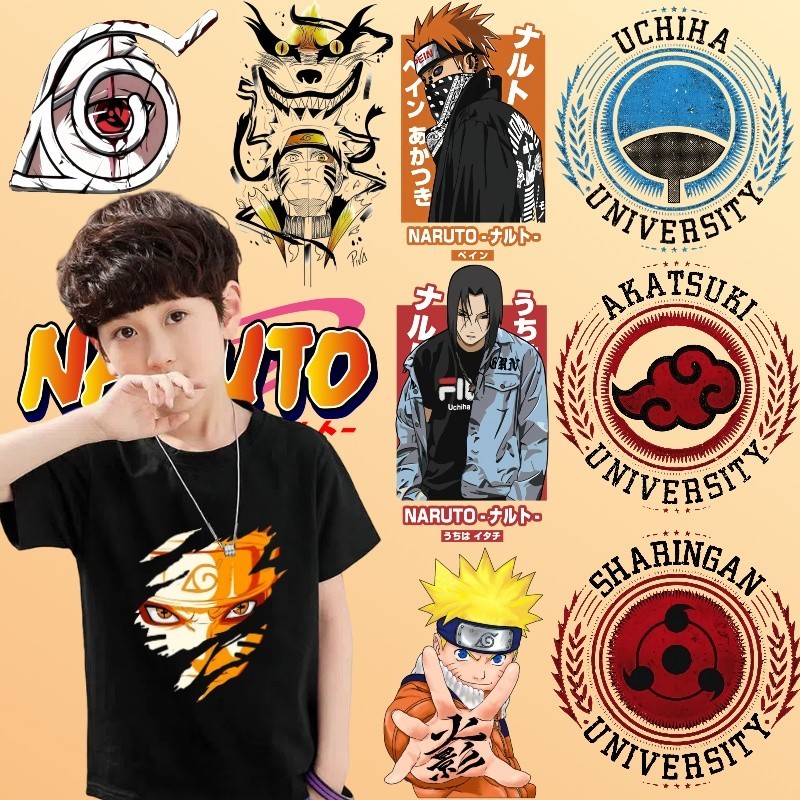 Naruto Fashion Logo Clothing Cloth Stickers Popular Anime Ironing ...
