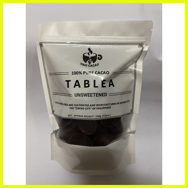 HAO CACAO Vegan 100% Pure and Unsweeted Tablea (500g) DAVAO CACAO ...