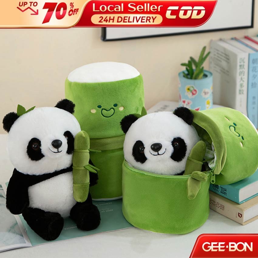 GEEBON Panda Plushie Sofa Pillow Decoration Toy Reversible Design Panda ...