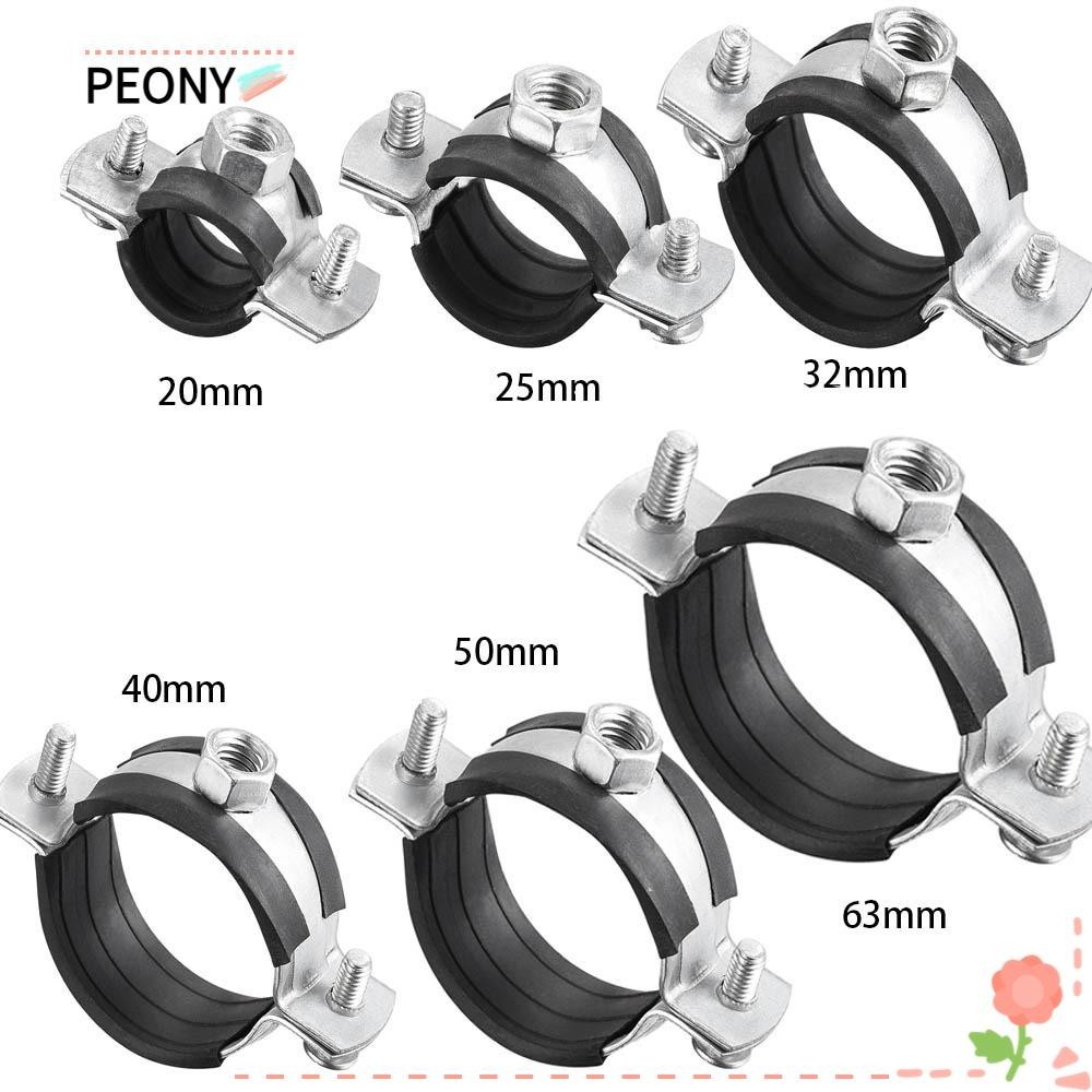 PEONY 2pcs Support Clamp, With Nail M8 Mounting Screws Adjustable Pipe ...