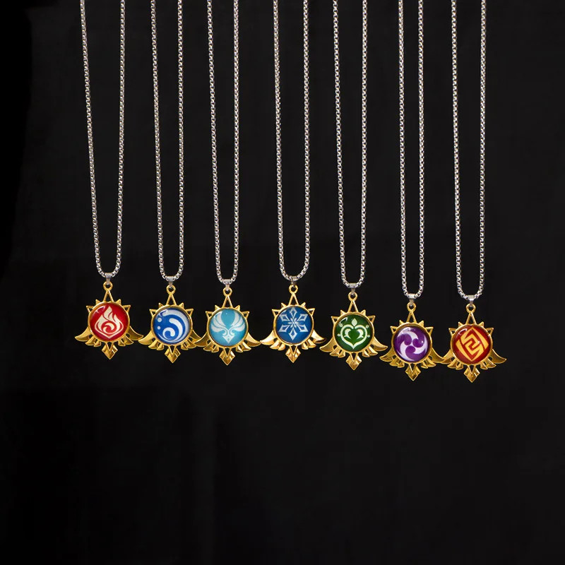 S Impact Game Visions Pendant Necklace Eye Natural Element Anemo Geo ...