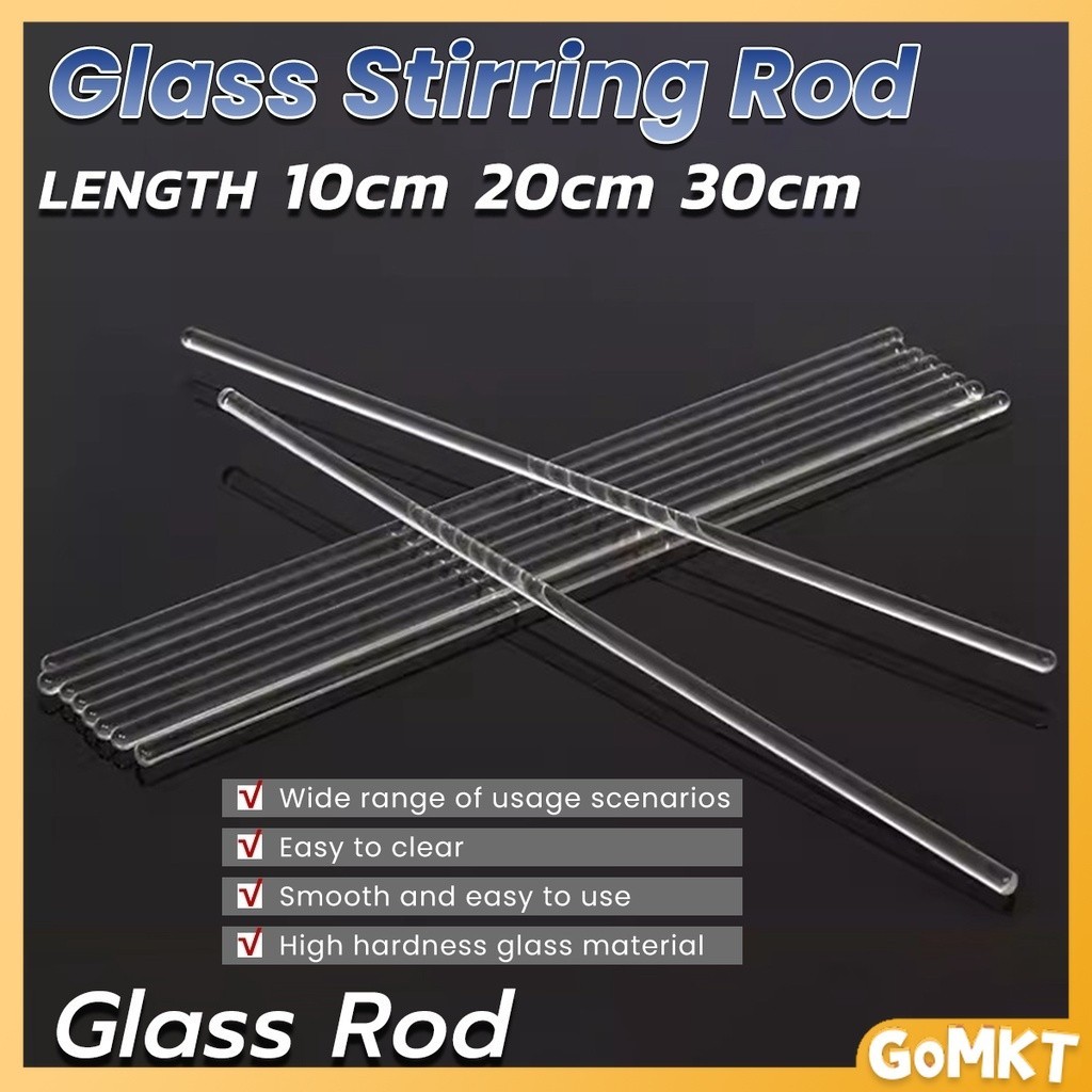 G.M. Glass Stirring Rod Laboratory tools 10/20/30cm for Science, Lab ...