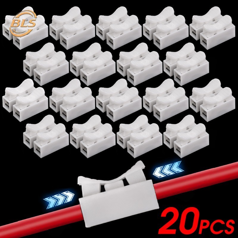 20Pcs Self-locking Push Electrical Cable Terminals CH2 Quick Splice ...