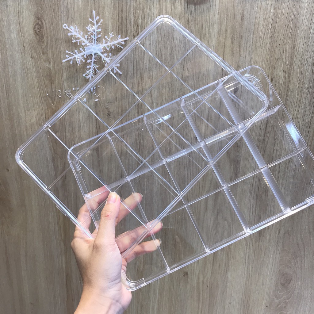 Mica box with 15 compartments for accessories size 25.5x17.5x 3.5cm ...