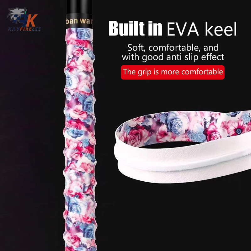 (KFL) Anti-skid Sweat Absorbed Fishing Rod Tennis Racket Grip Wrap Tape ...