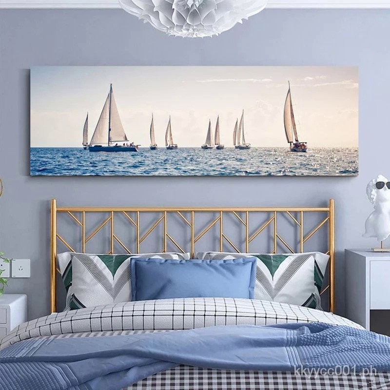 Modern Landscape Sailboat Water Boat Sea Ship Canvas Painting Posters ...