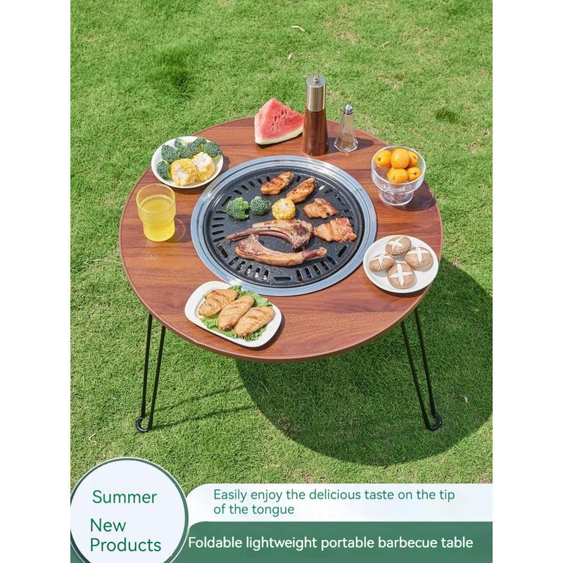 Outdoor grill, portable barbecue table, outdoor courtyard stove, tea ...