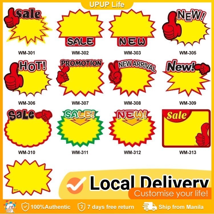 10pcs Advertising Paper Promotional Label POP Price Tags Supermarket ...