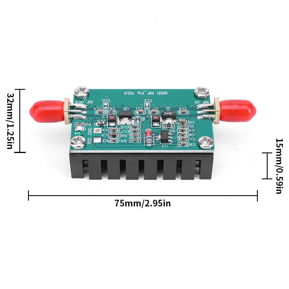 2MHZ To 700MHZ RF Power Amplifier Module HF FM VHF UHF Shortwave Power ...