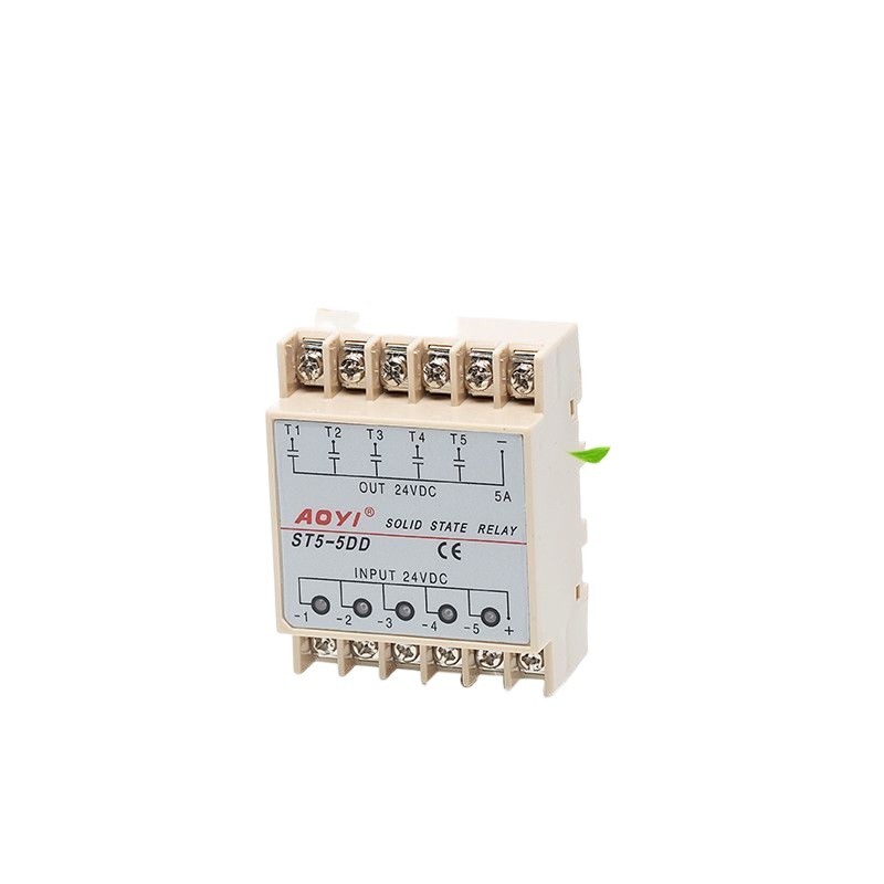 ☑☬Aoyi ST8-5DD eight-way input and output single-phase DC SSR solid state relay pneumatic ...