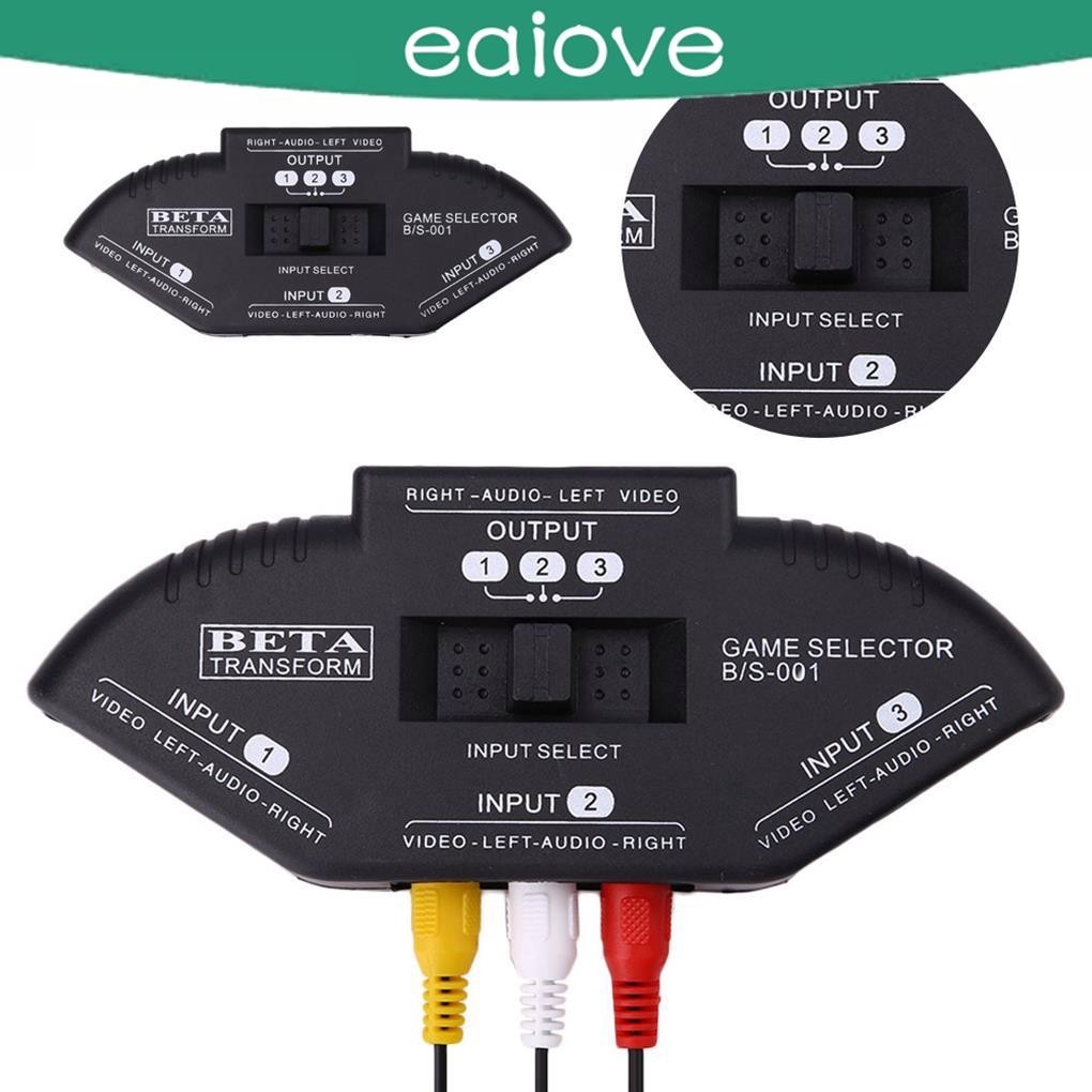 RCA Switch Splitter Selector Box with RCA 1 AV 1-Output Composite to ...